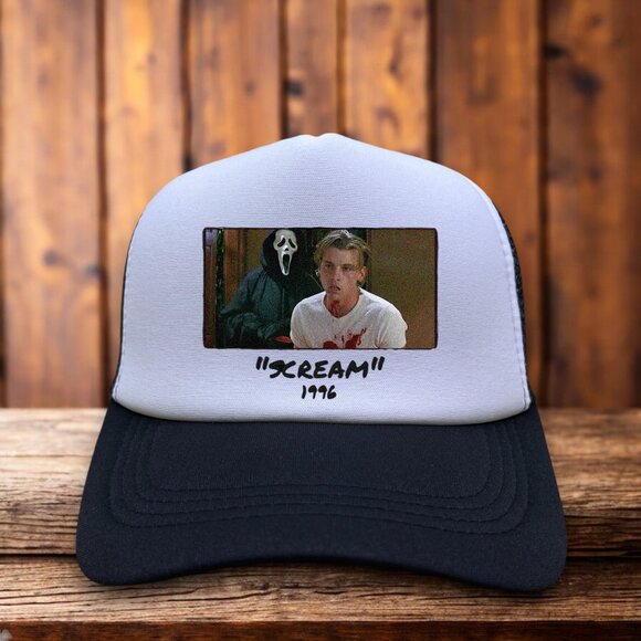Unbranded | Accessories | 996 Scream Mens Trucker Hat Black Snapback ...